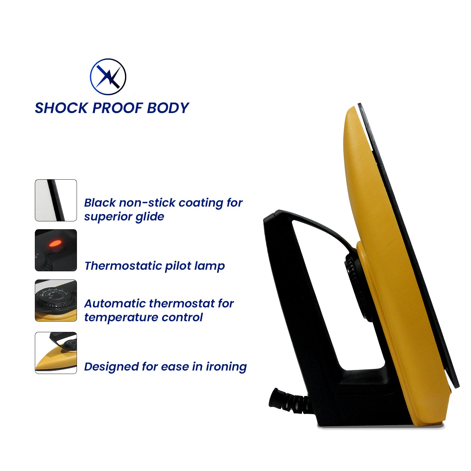 Blueberry's Premium 750-Watts Light Weight Iron Box