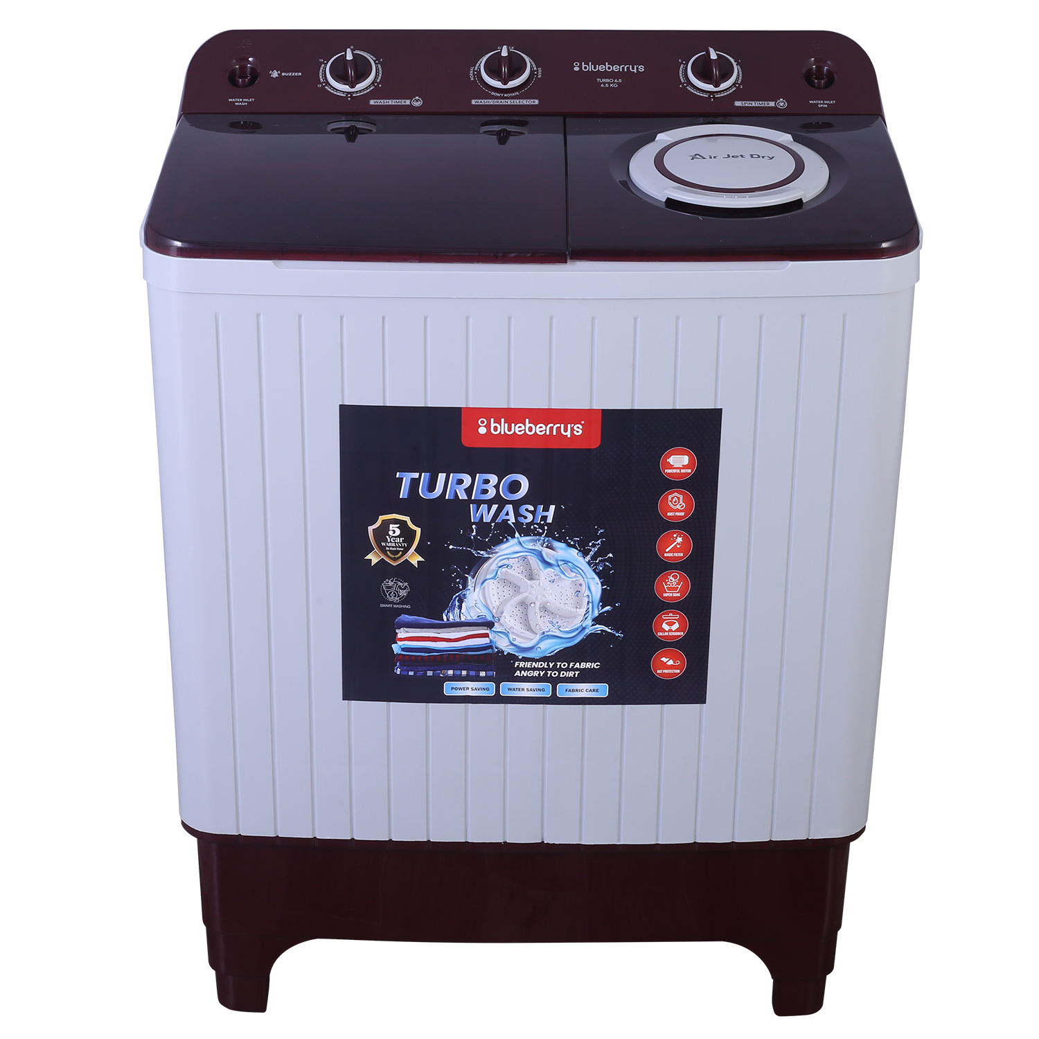 SEMI AUTOMATIC WASHING MACHINE 6.5 kg – Blueberry's